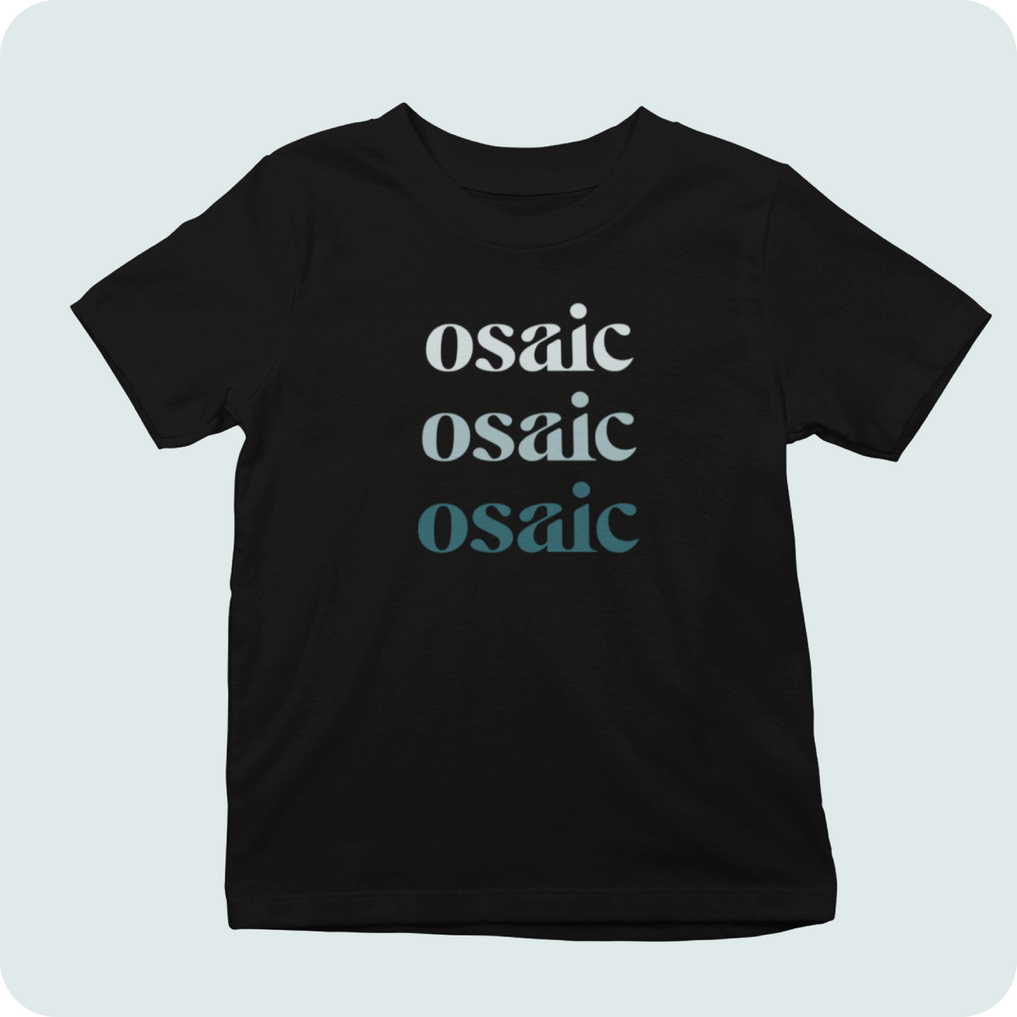 Black T-Shirt with Logo Gradient – Osaic Events Shop